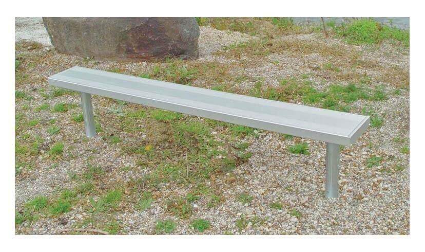 15 Ft. Stationary Aluminum Backless Sports Bench with Galvanized Steel ... 15 Ft. Stationary Aluminum Backless Sports Bench with Galvanized Steel ...