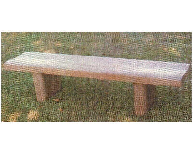 6 Ft. Concrete Contoured Bench No Back - Furniture Leisure