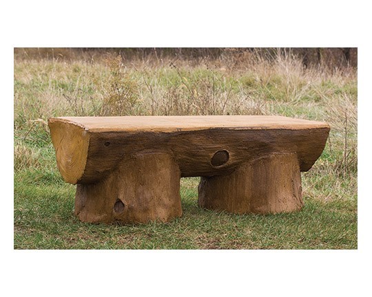 Concrete Log Design Backless Bench – Furniture Leisure