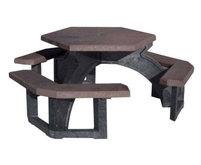 Evergreen Series Hex Table with Solid Top – Furniture Leisure