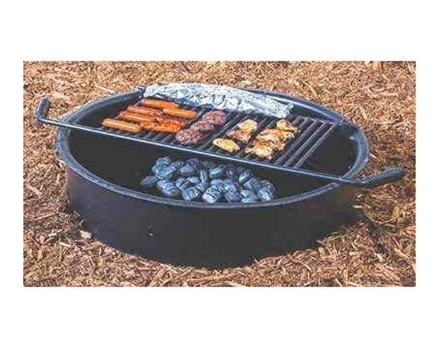 11" High Steel Fire Ring with Flip Grate - Furniture Leisure