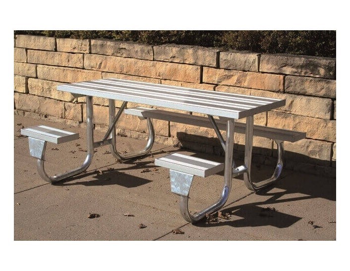 8 ft ADA Aluminum Picnic Table w/ Side Access – Furniture Leisure