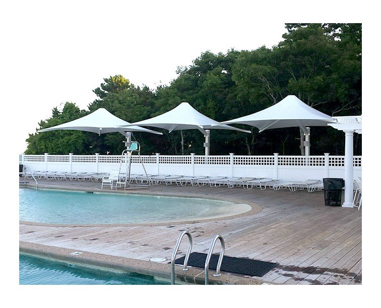 Fixed Water Resistant Cantilever Umbrella Shade Structure with Steel ...