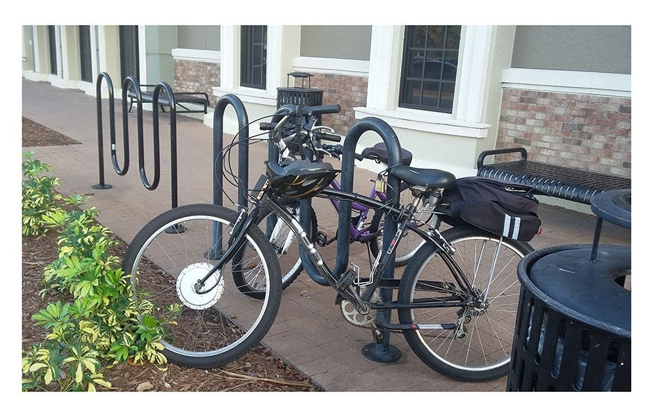 Heavy Duty 7 Space Single Loop Bike Rack, Galvanized Steel - Furniture ...