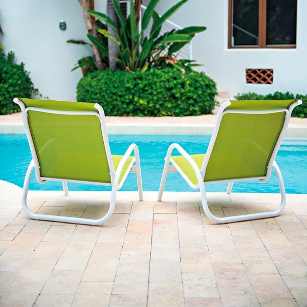 Telescope Gardenella Sling Poolside Chair with Aluminum Frame ...