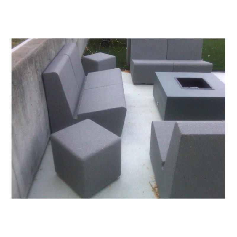 Cube Block Concrete Bench – Furniture Leisure