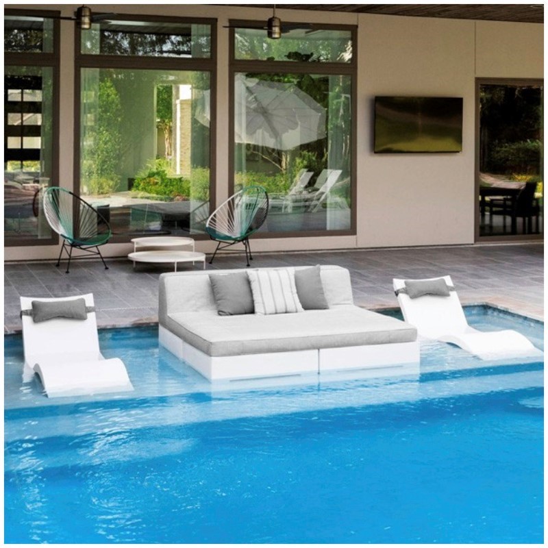 Affinity Plastic Resin Sunbed with Cushion – Furniture Leisure