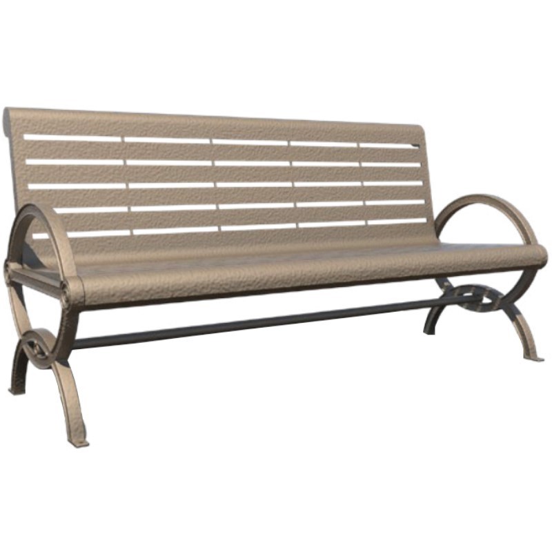 Gateway Steel Bench with Back – Furniture Leisure