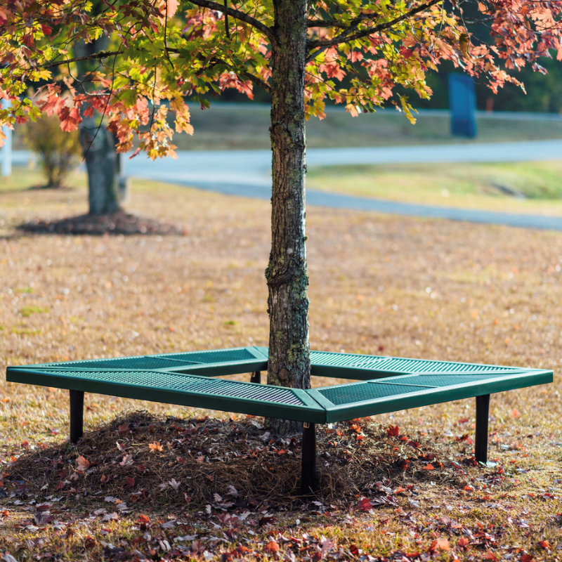 Thermoplastic Metal Geometric Bench – Furniture Leisure