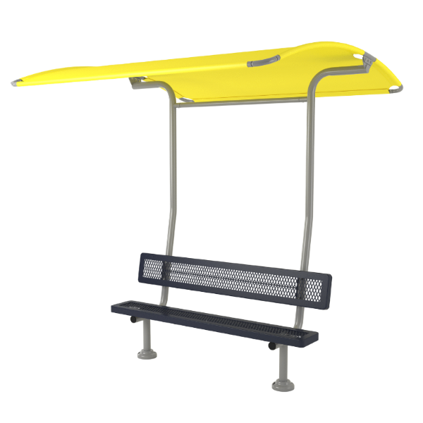 Bench Shade Attachment with Polyethylene Canopy - Canopy Only, Bench ...