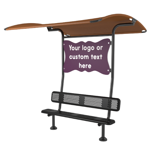 Bench Shade Attachment with Polyethylene Canopy - Canopy Only, Bench ...
