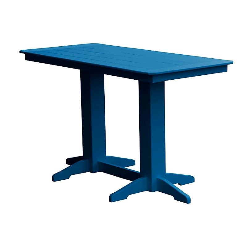 Rectangular Recycled Plastic Bar Table - 4, 5, or 6 Ft. - Furniture Leisure