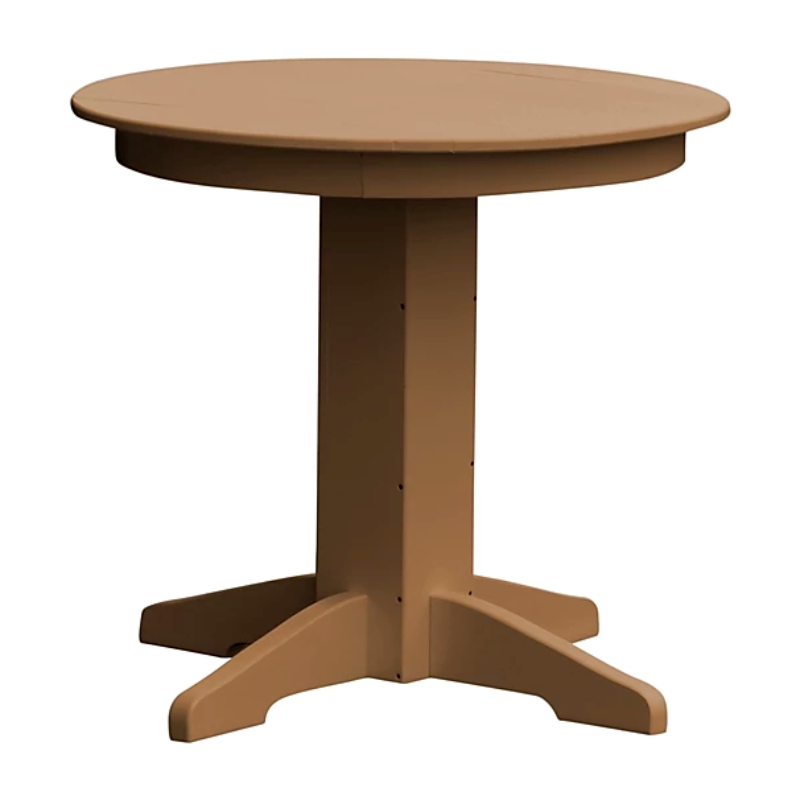 Round Recycled Plastic Dining Table - 33" or 44" - Furniture Leisure