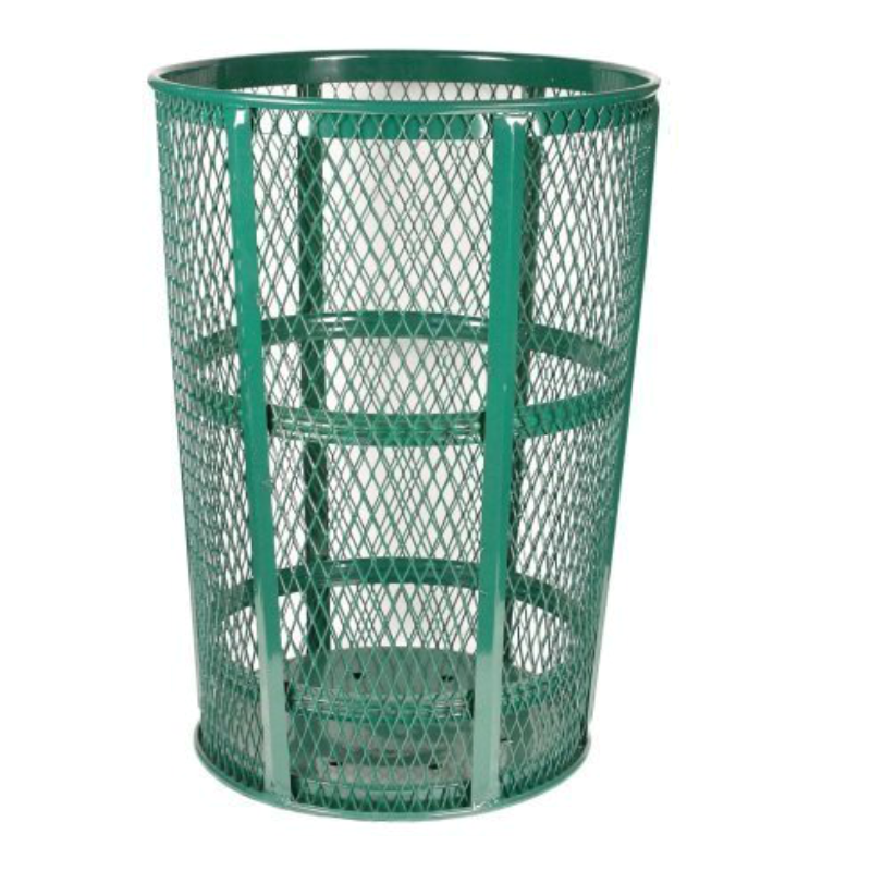 52 Gallon Galvanized Mesh Basket Trash Can - Furniture Leisure