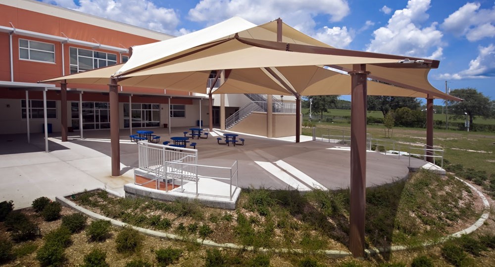 Multi-Level Custom Sail Shade Structure – Furniture Leisure