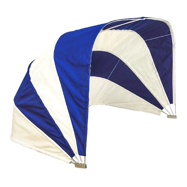 Clamshell Beach Cabana with Aluminum Frame and Mesh Back Panel ...