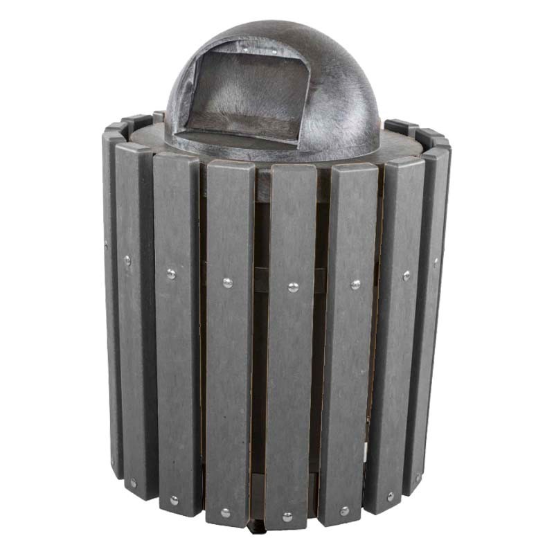 32‑Gallon Recycled Plastic Slat Trash Receptacle – Furniture Leisure