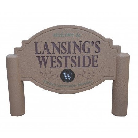 62" Welcome Concrete Sign Display – Furniture Leisure