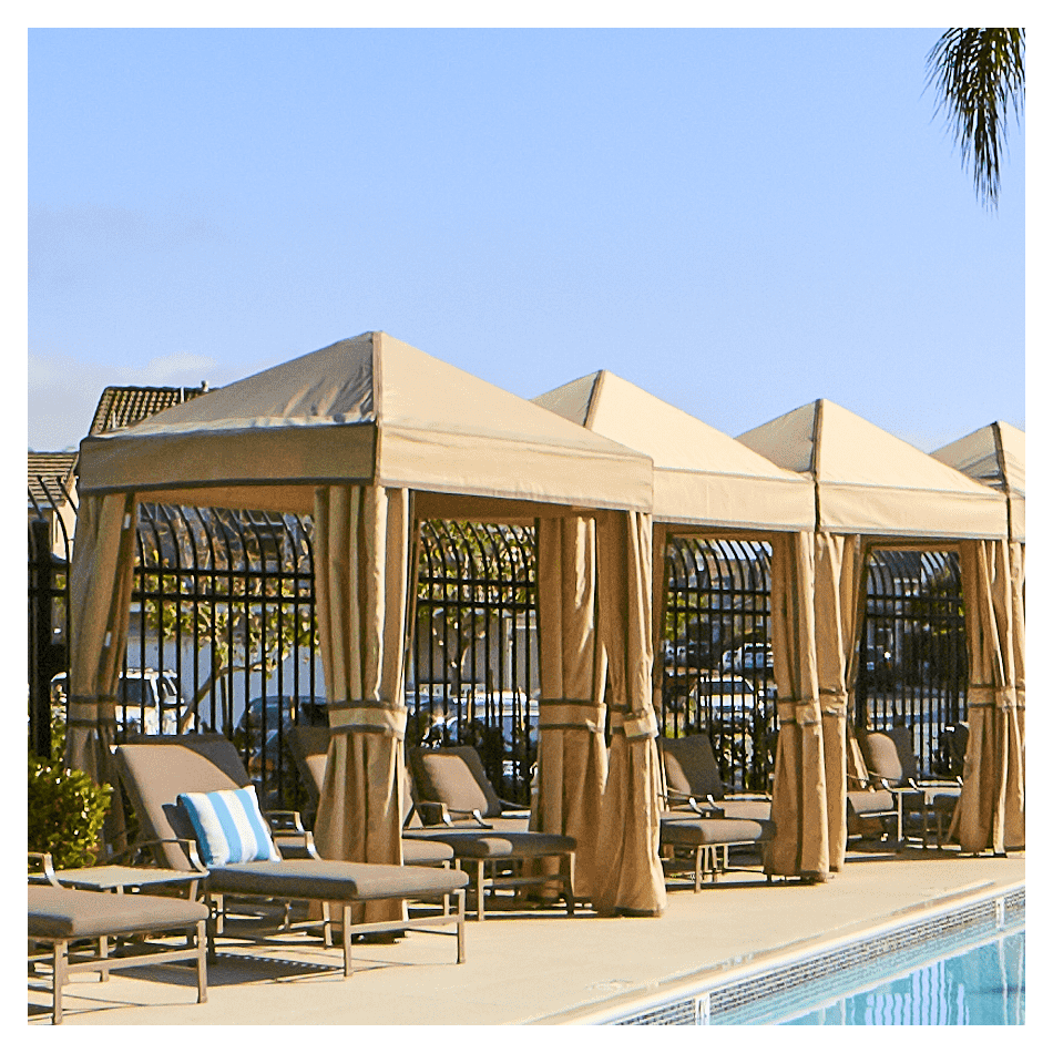 Classic Cabana Fixed Curtains & Valance - Furniture Leisure