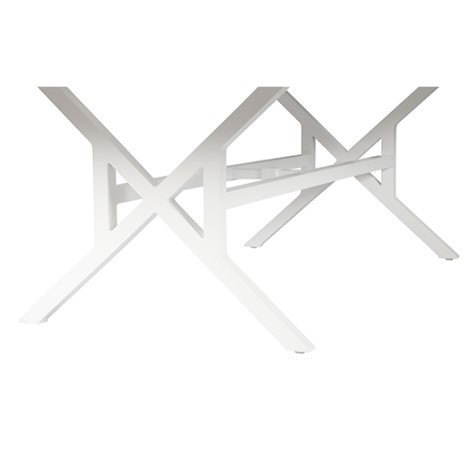 Rectangular Wave Patio Dining Table With X-Base Marine Grade Polymer ...