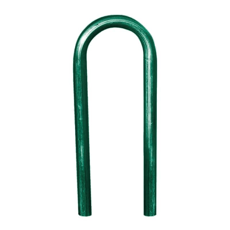 3 Space Single Loop Bike Rack, Galvanized Steel - Furniture Leisure