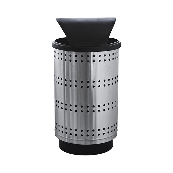 55 Gallon Paramount Heavy Gauge Stainless Steel Receptacle with Plastic ...