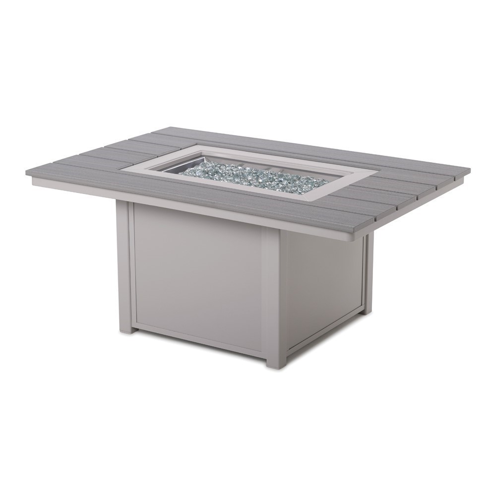 Rectangular Fire Pit Dining Table - Furniture Leisure