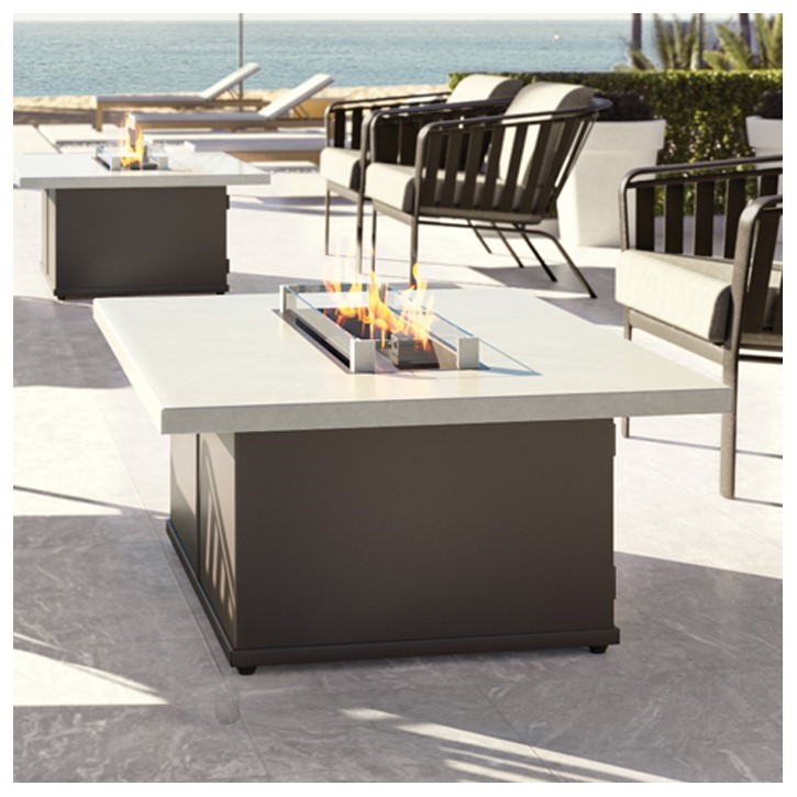 Rectangular Matrix Fire Table - Furniture Leisure