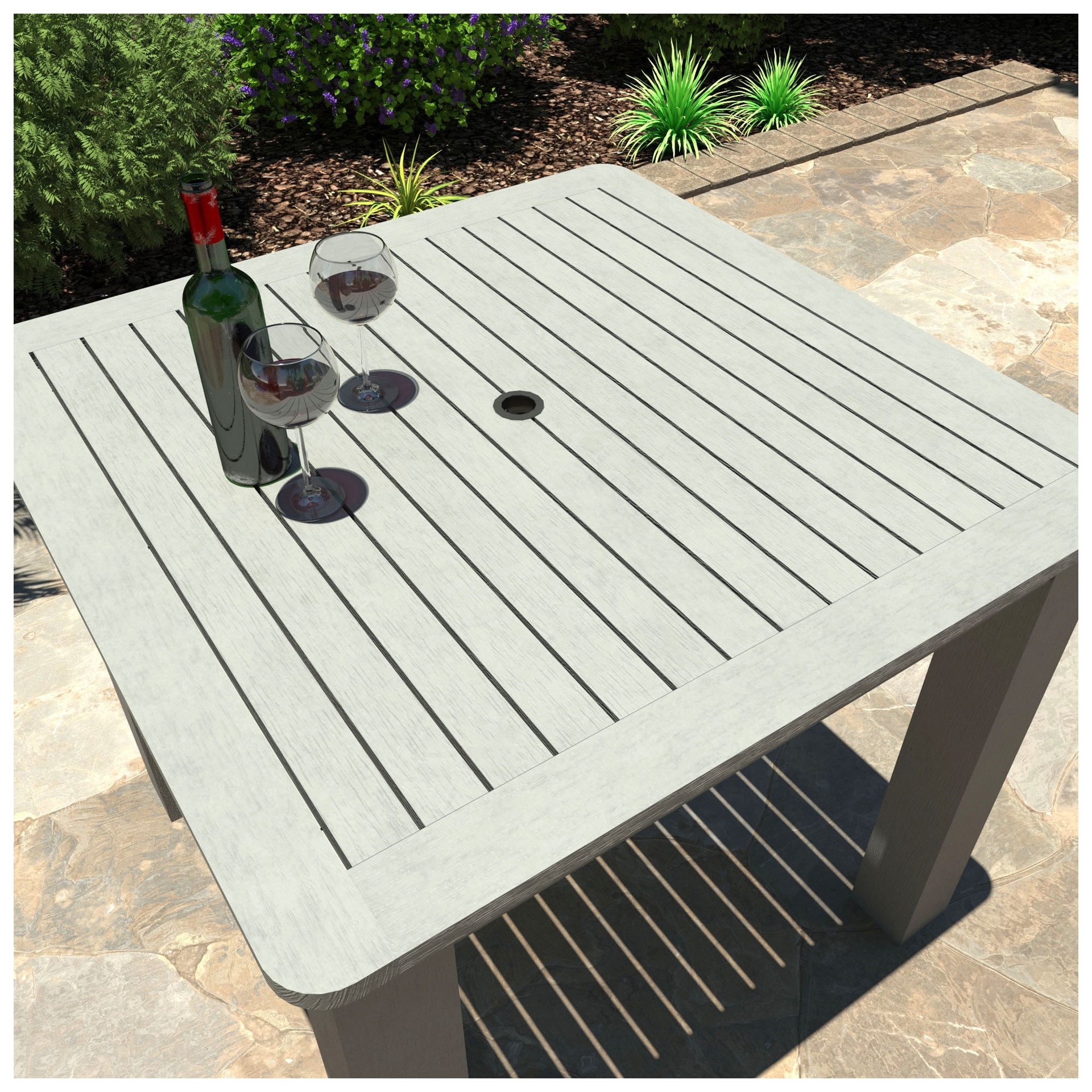 42" Square Homestead Counter Patio Table - Furniture Leisure