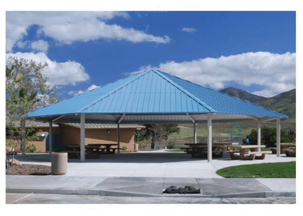 Octagon Metal Shade Structures with 7' 6" Entry Height - Furniture Leisure