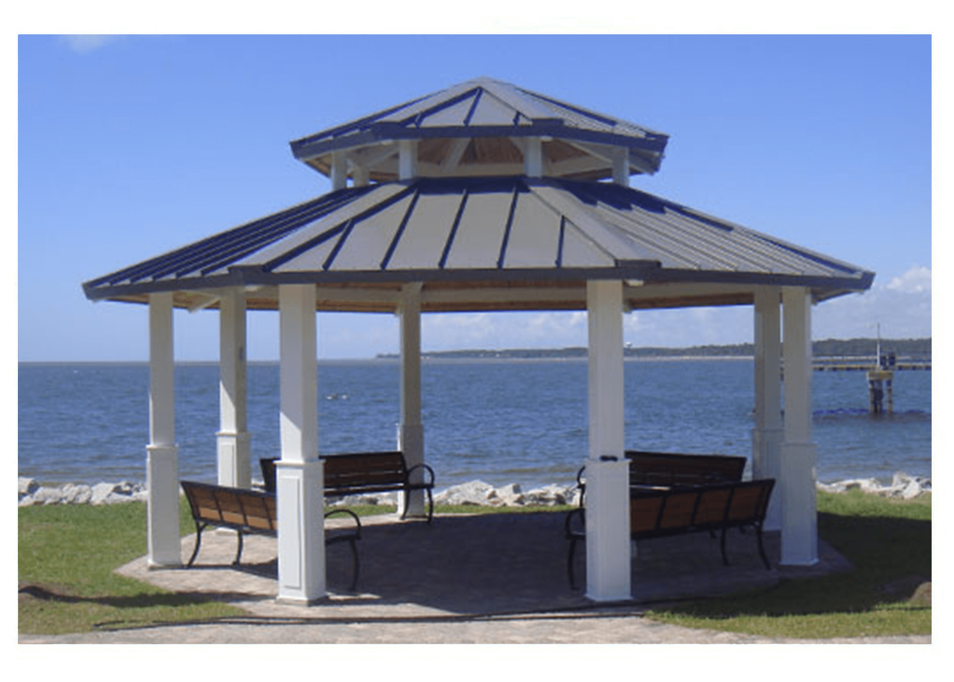 Octagonal Duo-Top Steel Shelter 7'6″ Entry – Furniture Leisure