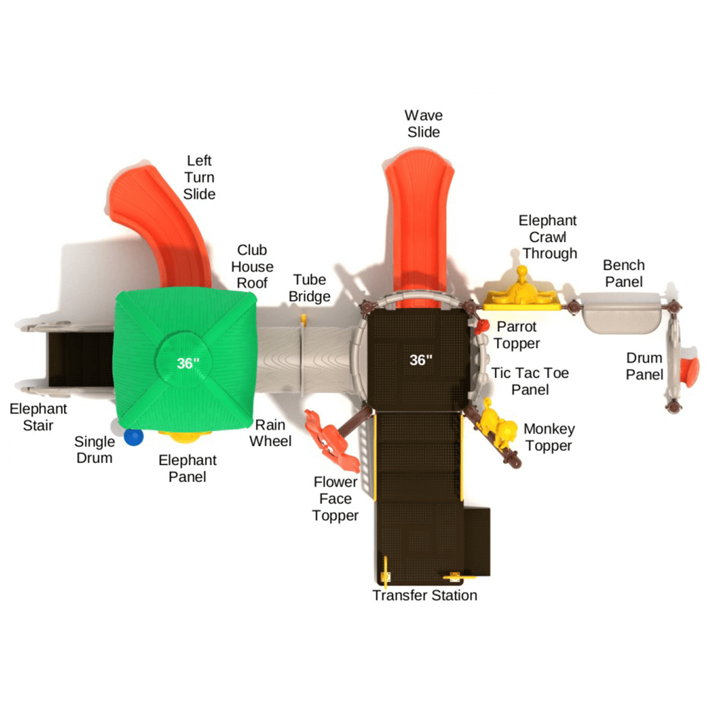 Jumping Jaguar Preschool Playground Equipment - Ages 2 to 5 Years ...