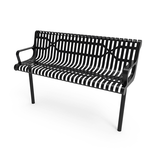 Elite 4 ft Contoured Bench with Arms – Furniture Leisure
