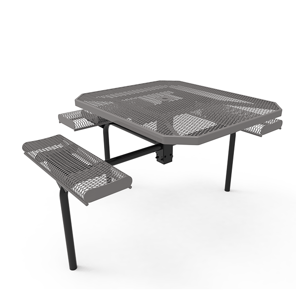 RHINO ADA 46″ Nexus Octagon Picnic Table w/ 3 Rolled Seats – Furniture ...