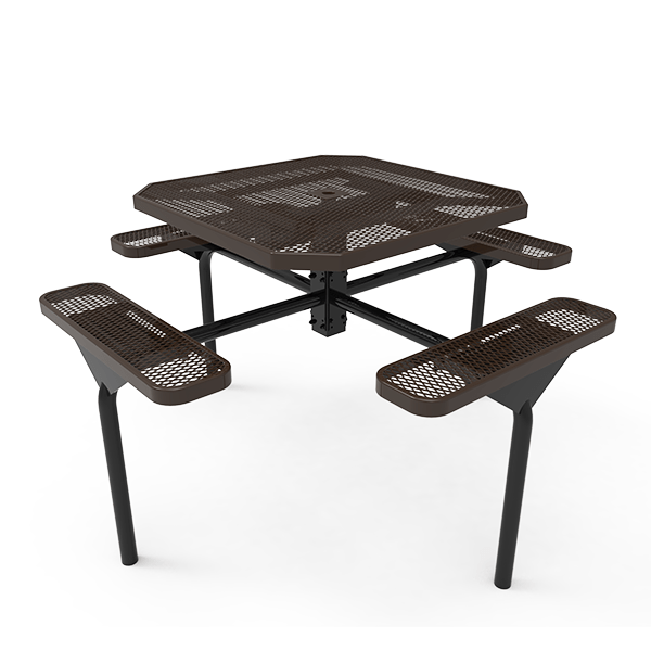 RHINO 46” Nexus Octagon Thermoplastic Polyolefin Coated Picnic Table ...