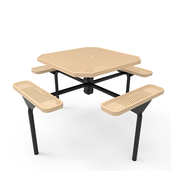 RHINO 46” Nexus Octagon Thermoplastic Polyolefin Coated Picnic Table ...
