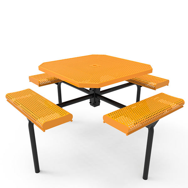 RHINO 46” Nexus Octagon Thermoplastic Polyolefin Coated Picnic Table ...