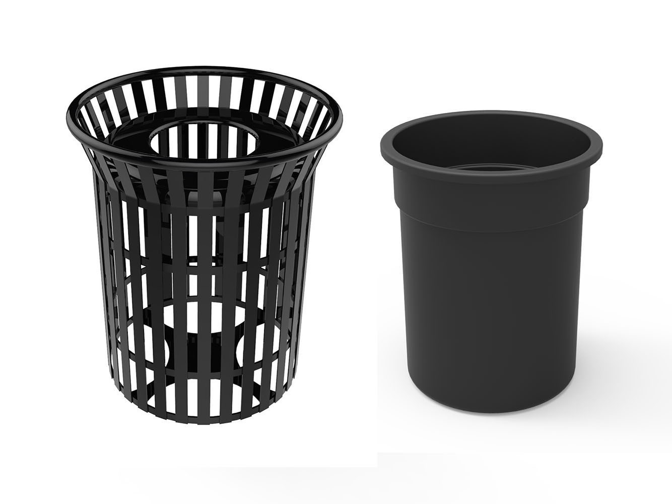 32‑Gallon Rhino Skyline Flare Top Trash Can with Side Opening ...