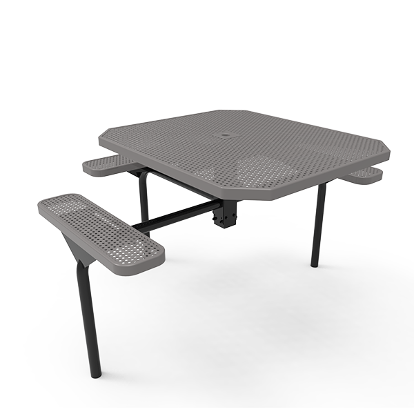 Elite ADA 46″ Nexus Octagon Picnic Table w/ 3 Attached Seats ...