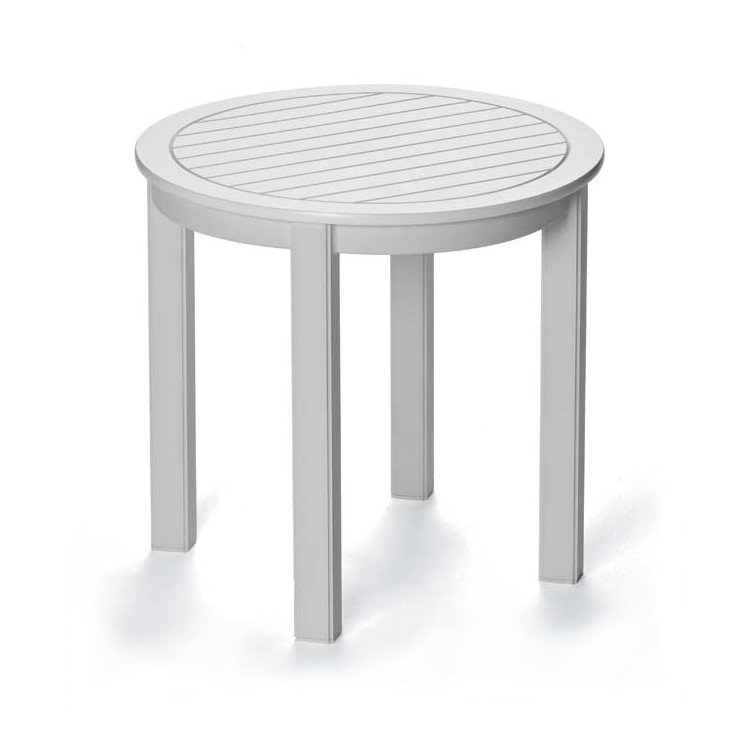 21″ Round Slatted Side Table – Furniture Leisure