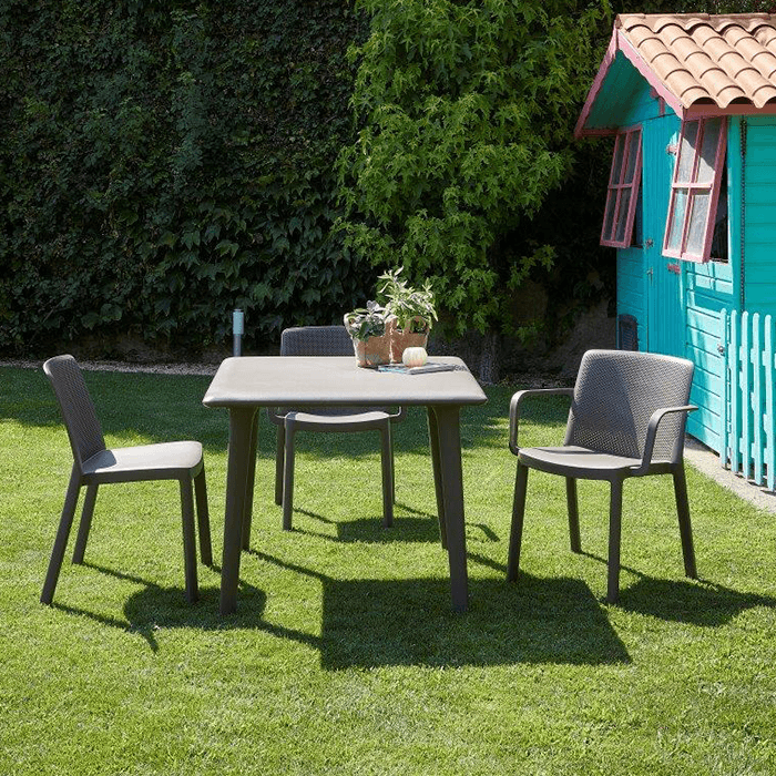 35.4” Square Dessa Polypropylene Outdoor Dining Table - Furniture Leisure