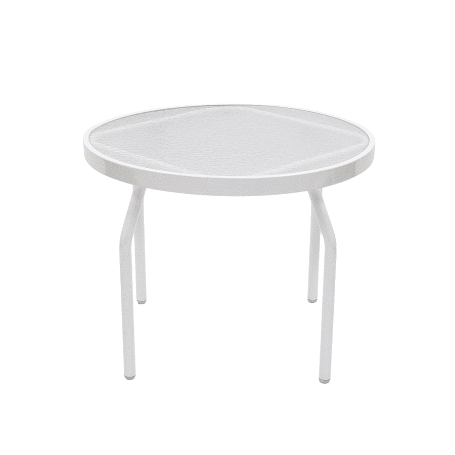 St. Maarten II Straight Round Acrylic Side Poolside Table - 18" or 24 ...