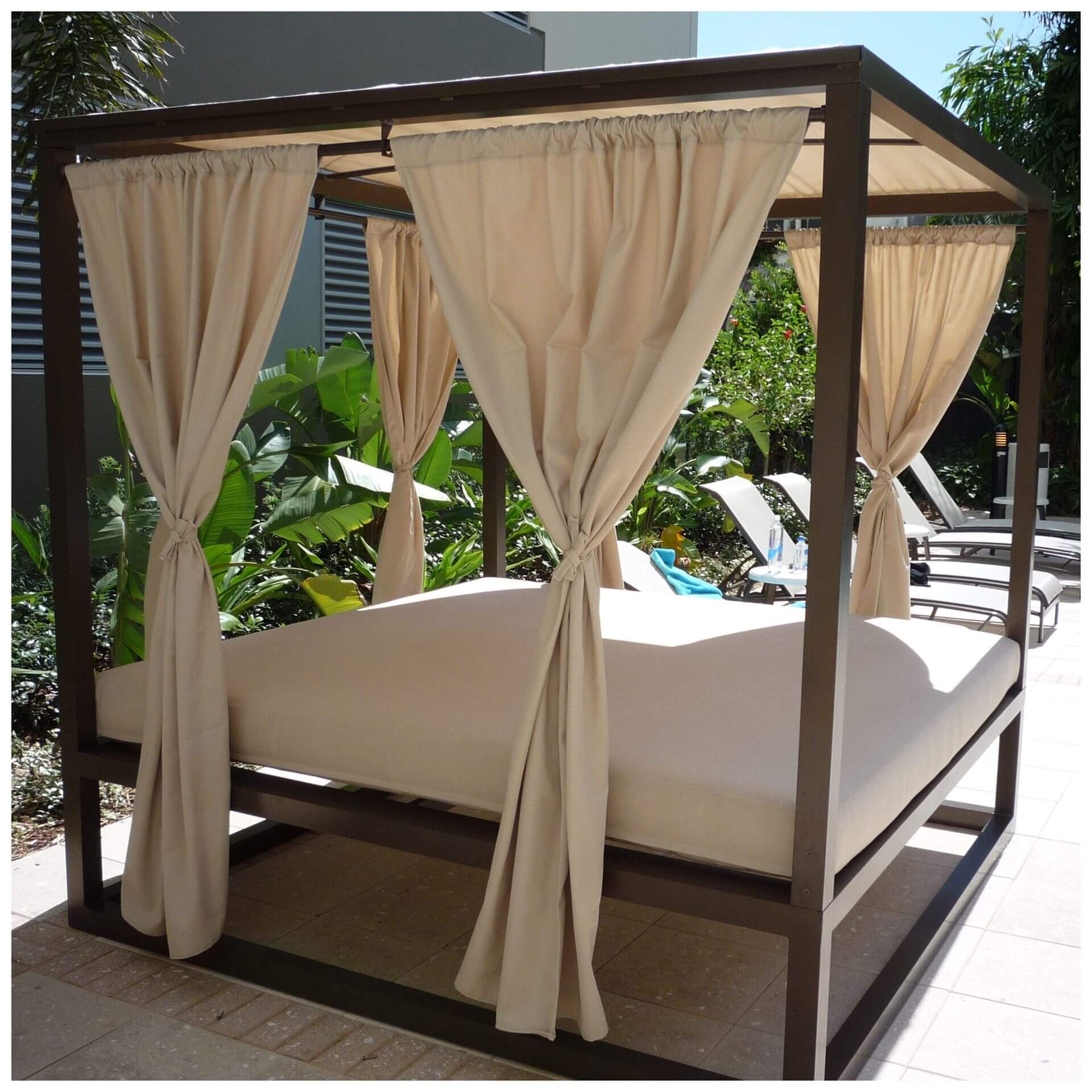 Eclipse Covered Daybed with Canopy and Privacy Curtains - Furniture Leisure