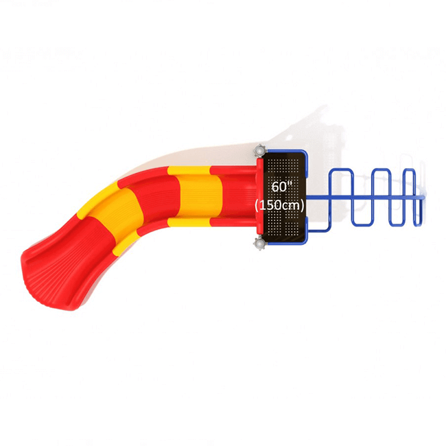 5 Ft Left Turn Slide w/ Snake Climber – Furniture Leisure