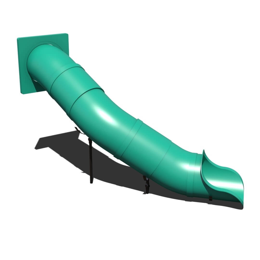 Curved Tube Playground Slide Ages 2–12 - Furniture Leisure